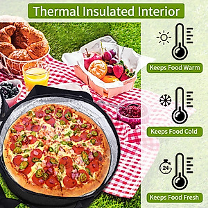 Casserole Carrier,Insulated Pie Carrier with Lid and Handle,Pie Carrier for Transport Pie Holders for Multiple Pies,Pie Carrying Case Casserole Carriers for Hot or Cold Food Picnic Pizza.12.5 Inch