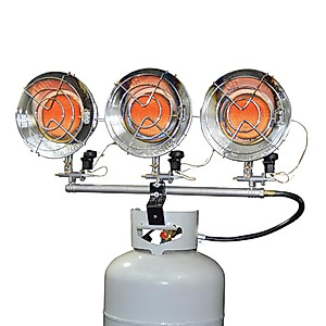 Mr. Heater F242915 MH45T Triple Tank Top Heater, 10000 to 45000 BTU/Hr,Chrome