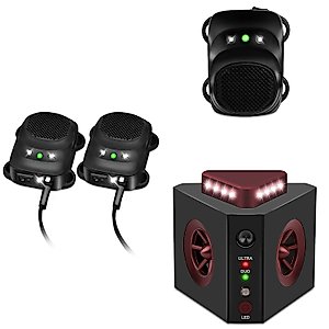 Loraffe Ultrasonic Rodent Repellers Bundle, Wired Under Hood Animal Repellers for 12V Car Battery, 4 in 1 Plug in Rodent Repeller, Vehicle and Garage Rodent Defense, Pest Control