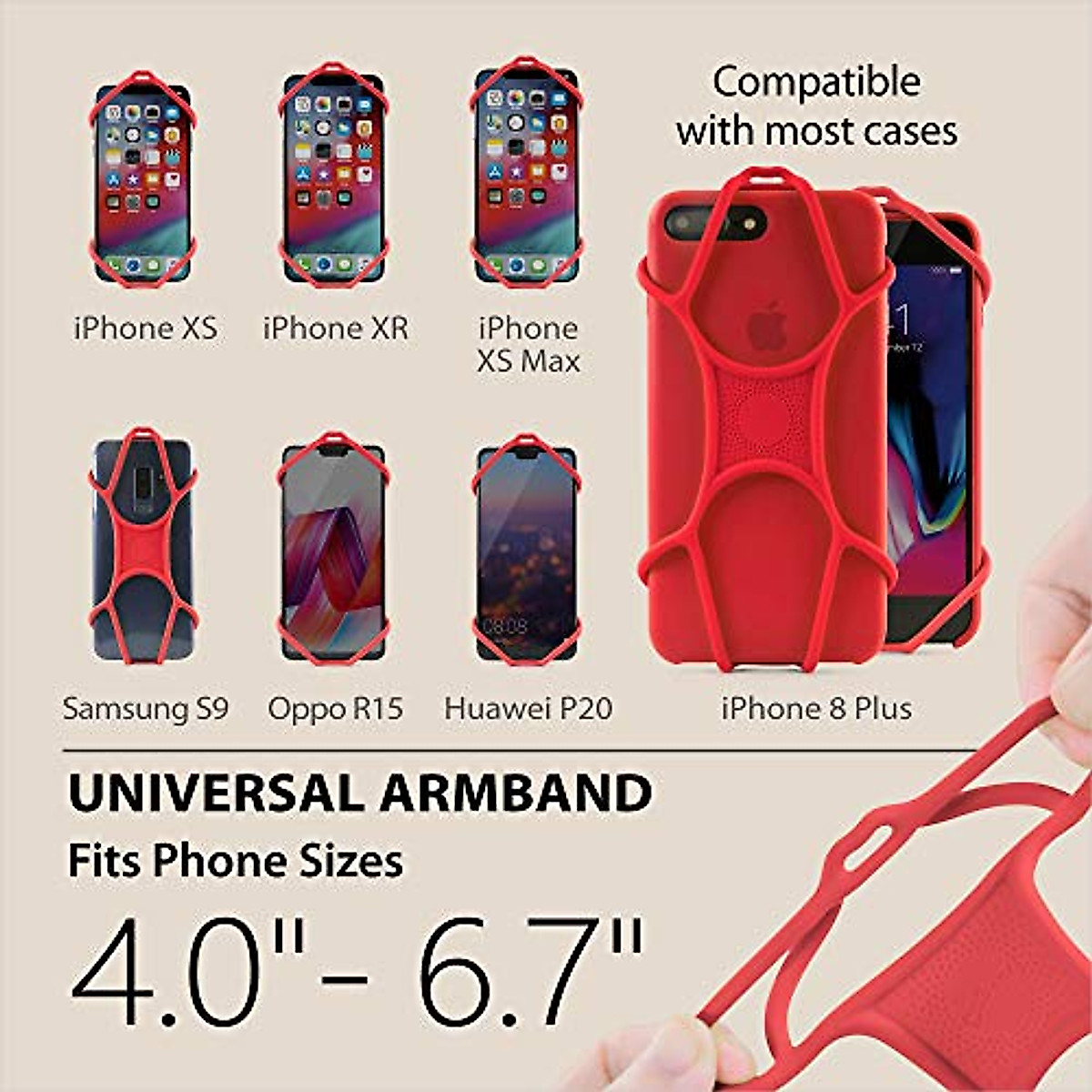 【Bone】 Strap Phone Tie, Silicone Wrist Lanyard, Universal Cell Phone Wrist Lanyard Holder, Hand Strap Smartphone Case: iPhone 12 11 Pro Max XS XR XSamsung Galaxy S10 S9 Note 10 9 Pixel 3 XLMrDeer