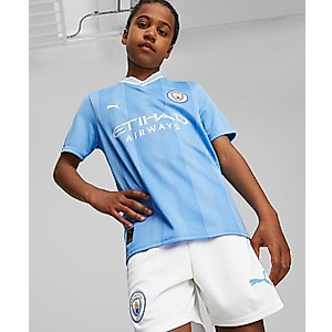 Manchester City FC Kids 2023/24 Home Soccer Jersey - Team Light Blue - Size: L