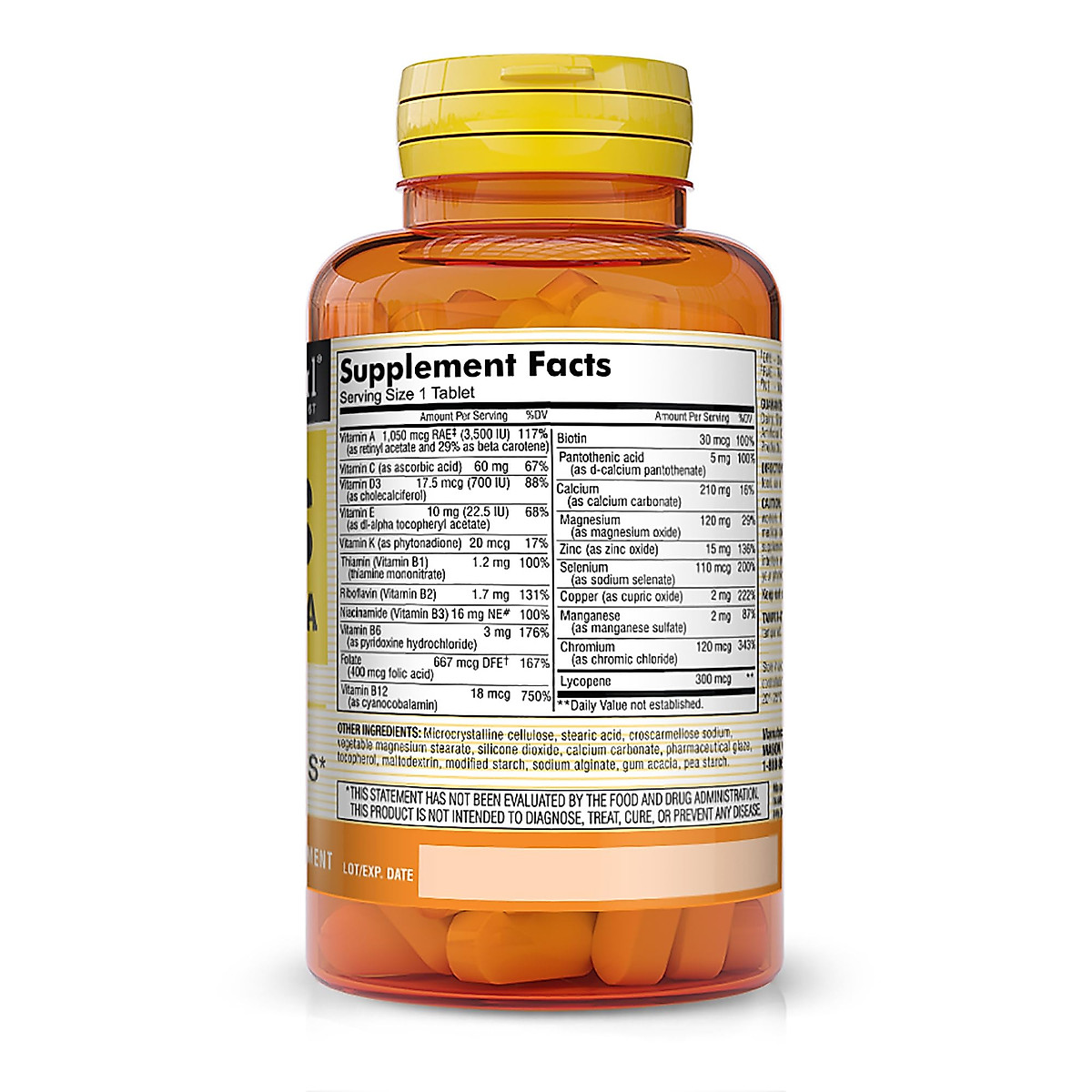 MASON NATURAL, Mens Daily Formula Equivalent to One a Day Mens Brand Tablets - 100 ea