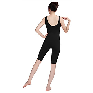 Lifup Women's Spandex Sleeveless Bodysuit Unitard Costume Zip Back black XL