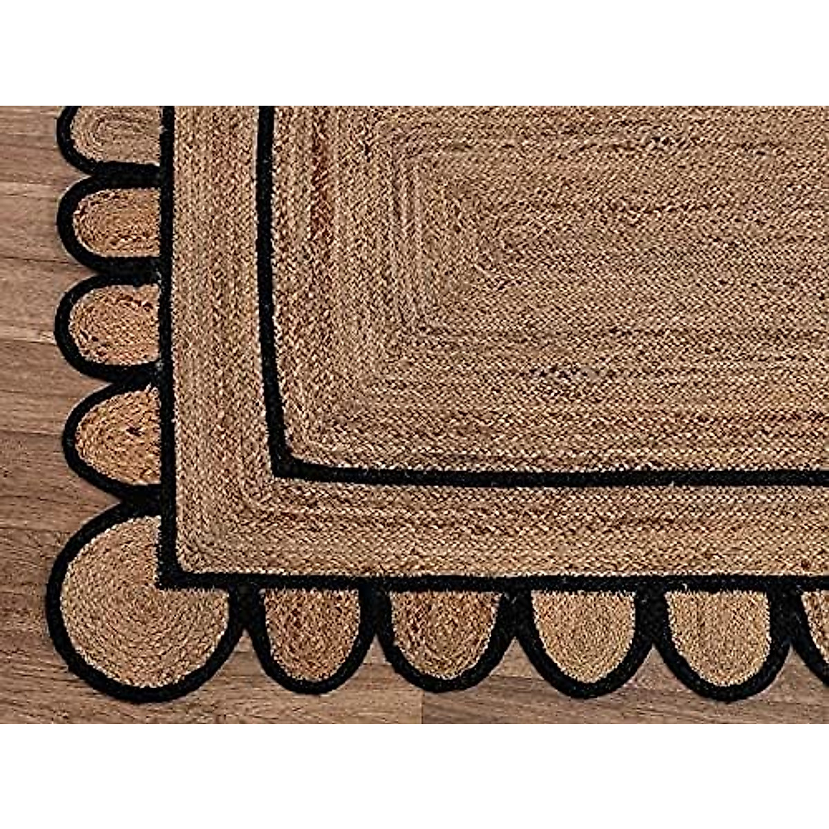 2x3, 2x4, 2x5, 2x6, 2.6x6 2.6x8 2.6x10 Ft. Hand Braided Natural Jute and Recycle Cotton Rug Patio Rug/Handmade Rug (4x6 Ft. Area Rug)