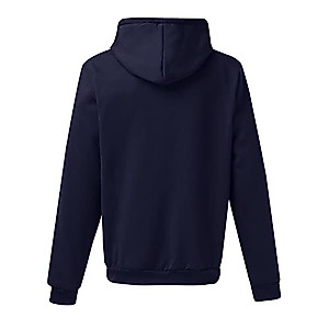 UQGHQO 2023 Men's Fashion Hoodies And Sweatshirts Lightweight Warm Solid Color Long Sleeve Padded Hooded Pullover Sweater With Pockets Men's Sweatshirts