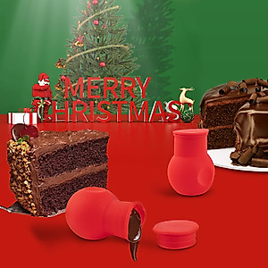 AUEAR, Set of 3 Silicone Melting Pot Chocolate Melt Pot Mold Red Microwave Butter Melter for Kitchen Baking Heat Milk Sauce