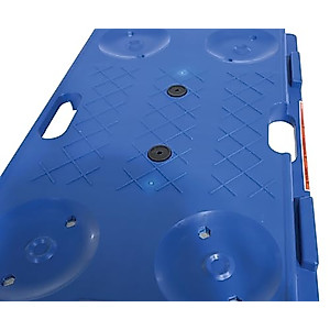 Vestil PCS-1626 Plastic Interlocking Dolly with Polypropylene Caster, 250 lbs Capacity, 16” Width x 26” Length x 6-1/2” Height , Deck Height