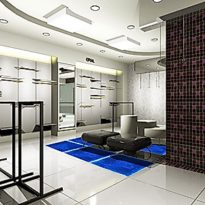 Art3d 1-Pack Fancy Floor Tile for Kids Room Liquid Encased Floor Tile, 12" X 12" Blue