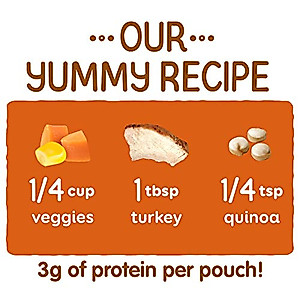 Happy Baby Organics Hearty Meals Stage 3 Baby Food, Root Vegetables & Turkey with Quinoa, 4 Ounce (Pack of 16)