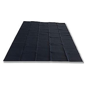AutoFloorGuard AFG8016 8.3 Foot x 7.3 Foot Golf Cart Small Size Garage Carpet Containment Mat with Stay-Put Corners and Anti-Slip Backing, Black