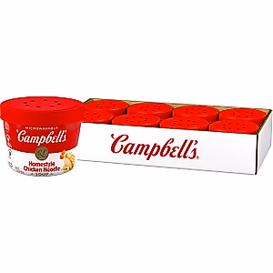 Campbell's Homestyle Chicken Noodle Soup Microwavable Bowl, 15.4 Ounce (Pack of 8)