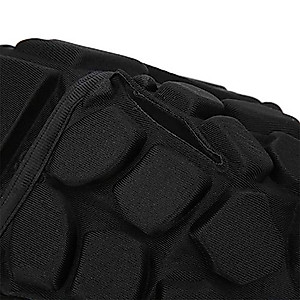 Goalkeeper Helmet, Prevent Injury Sports Head Protector Round Hole Elastic Button EVA Adjustable Strap for Outdoor Use(Black s)