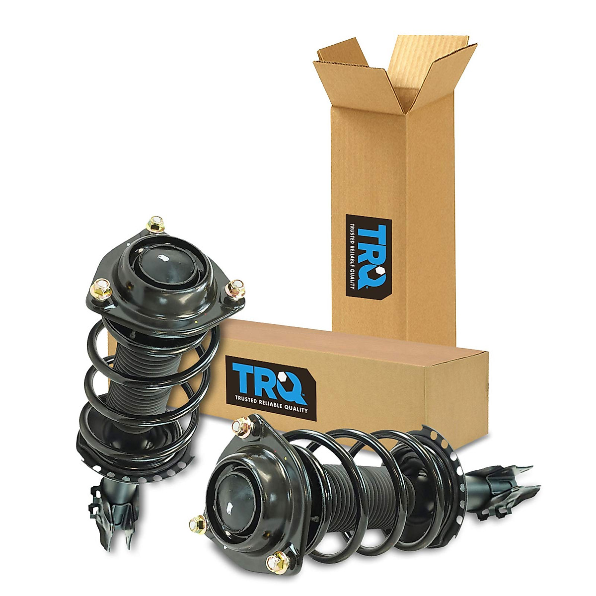 TRQ Front Strut & Coil Spring Assembly Set Driver & Passenger Sides Compatible with 11-16 Hyundai Elantra