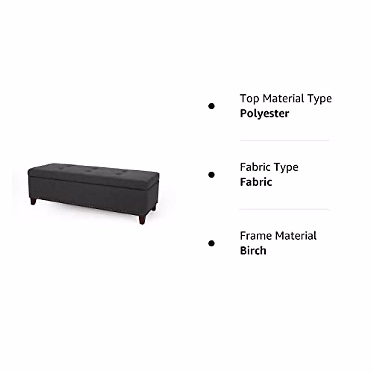 Christopher Knight Home Obert Ottoman, Dark Gray