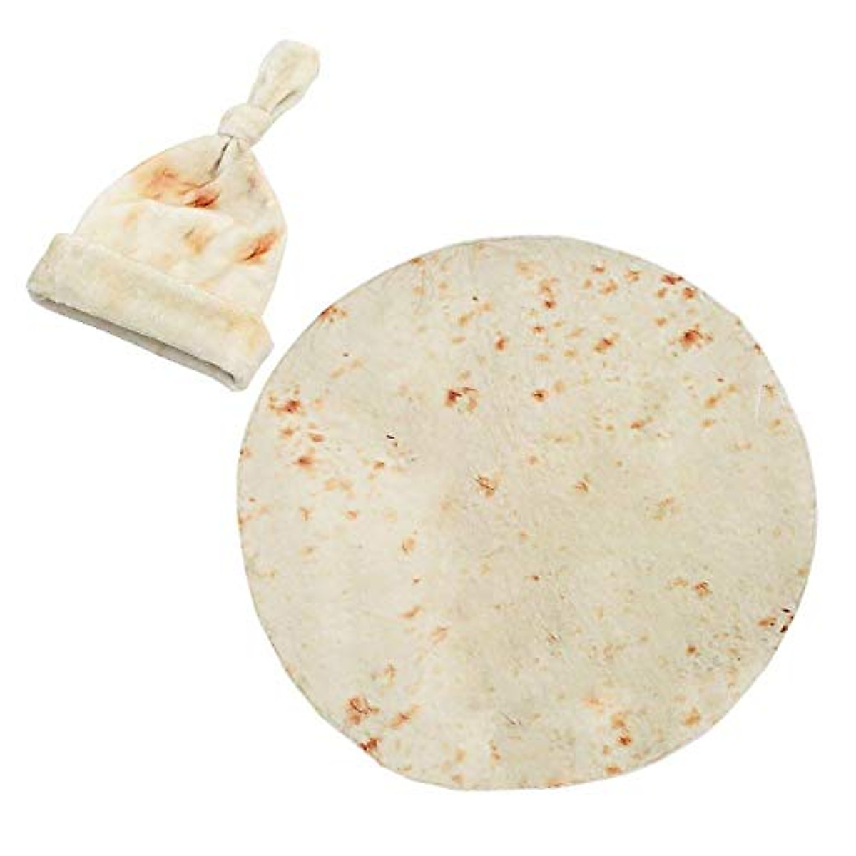zxtrby Burrito Swaddle Blanket for Baby,Funny Tortilla Baby Blanket with Hat Newborn Warm Wrap Bed Taco Blanket Headband Set - Unisex Super Soft Baby/Kids Gifts (36Inch – 3ft)