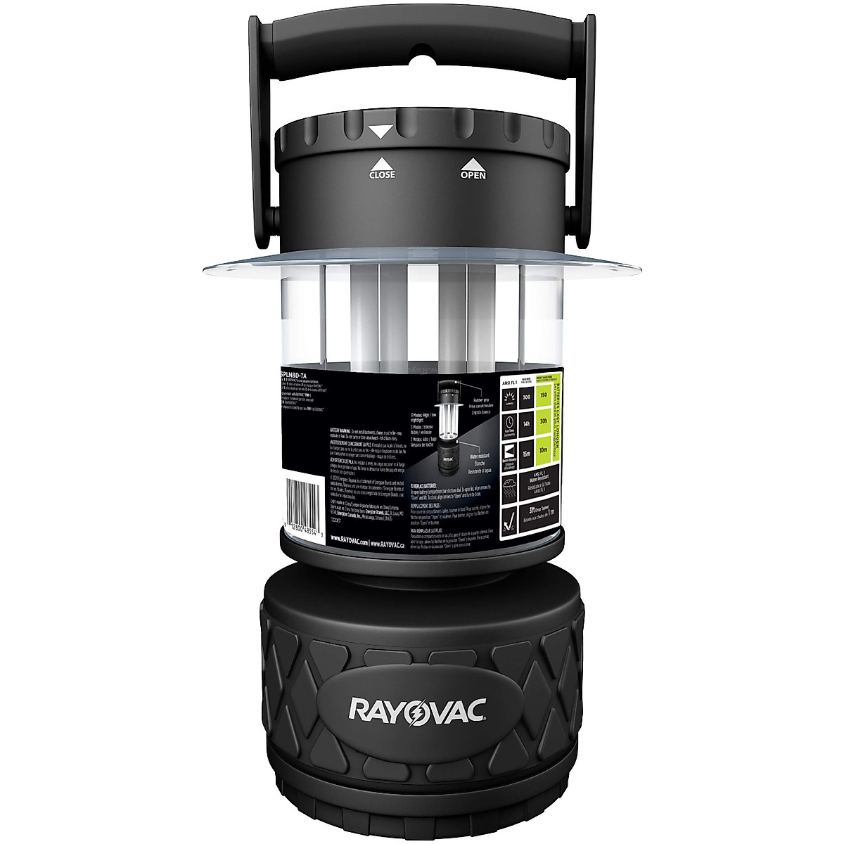 Rayovac Sportsman LED Camping Lantern, Battery Powered Lantern, Water Resistant Hurricane Supplies and Emergency Light, Pack of 1