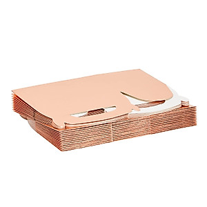 Juvale 24 Pack Rose Gold Gable Boxes for Baby Shower, Wedding, Birthday Themed Party Favors (6.2 x 3.5 x 3.6 In)