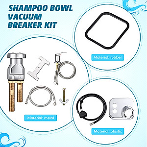 Shampoo Bowl Vacuum Breaker Kit Shampoo Bowl Faucet Salon Sink Parts Shampoo Sink Parts for Replacement (8 Pcs)