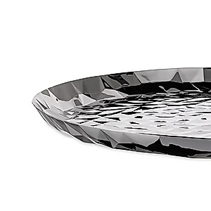 Alessi "Joy n 3" Round Tray in 18/10 Stainless Steel Mirror Polished, Silver