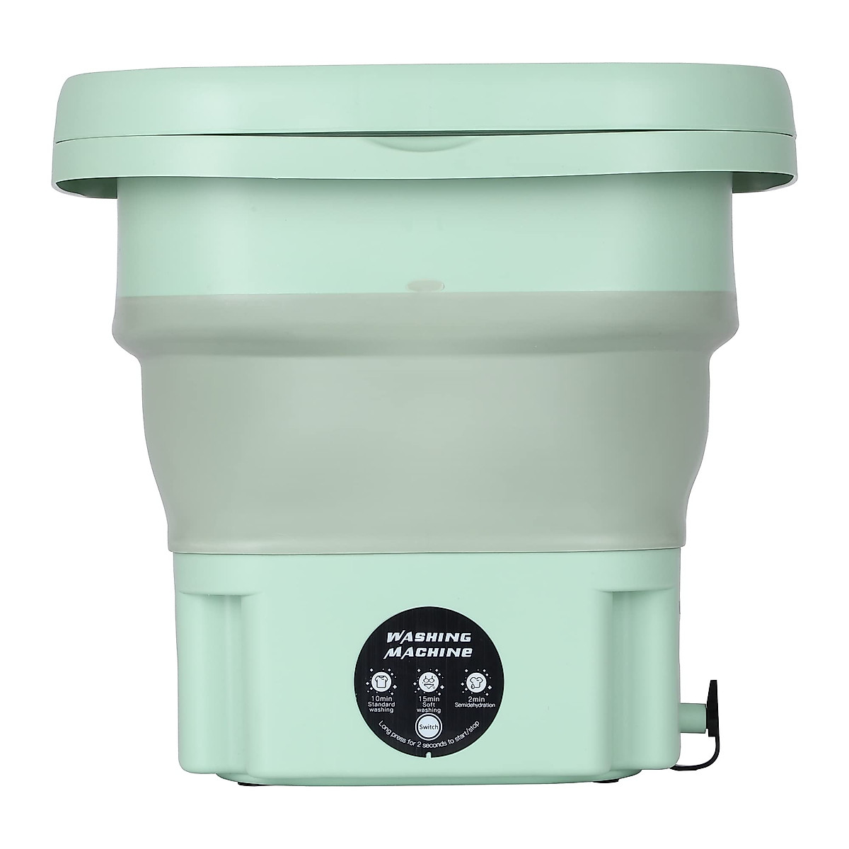 Portable Washing Machine, Folding Mini Washing Machine with Drain Basket, Portable Washer with Blue Light & Ultrasonic Washing for Apartment, Laundry, Camping, RV, Travel, Underwear