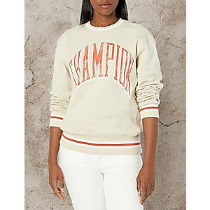 Champion Midweight Crew, Oversized, Women's Sweatshirts, Pebblestone, Small