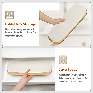 Lifewit Toilet Paper Storage 30 L, Bamboo Toilet Paper Basket with Lid and Handle, Free Standing Toilet Paper Holder Stand, Bathroom Organizer Cabinet Container Accessories, White