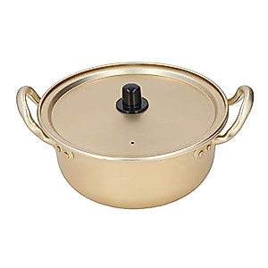 Korean Ramen Cooking Pot, Korean Ramen Pot Stackable Ramen Pot with Lid for Home Camping Hiking