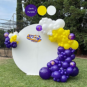 Dark Purple Balloons different sizes 100 Pack 12+10+5 inch Deep Hot Purple Balloon for Wedding Birthday Baby Shower Birthday Party Halloween Decorations