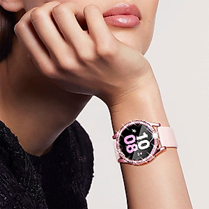 Surace Soft TPU Case for Galaxy Watch 4 & Galaxy Watch 5 40mm with Screen Protector, Bling Crystal Diamond Protective Bumper for Samsung Galaxy Watch 4 5 40mm (3 Packs, Rose Gold/Pink/Clear)