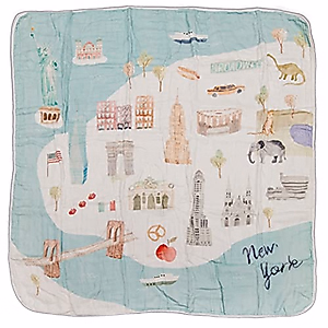 Loulou Lollipop Soft Baby Swaddle Blanket Muslin Wrap Receiving Blanket for Newborn to Toddler Girl and Boy, Large 47” by 47” - City - NYC…