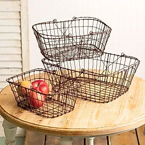 Set of 3 Matilda Wire Baskets