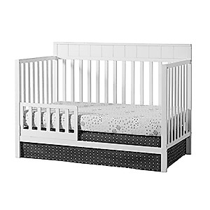 Oxford Baby Logan Crib to Toddler Bed Guard Rail Conversion Kit, Snow White, GreenGuard Gold Certified