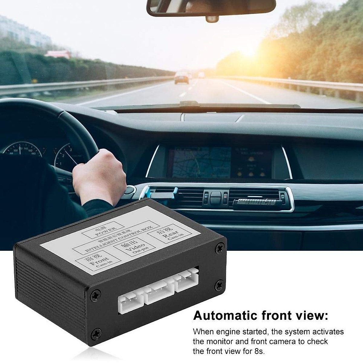 Camera Converter, Smart Car Parking Camera Converter Front Rear View Video Switch Channel Control Box Adapter