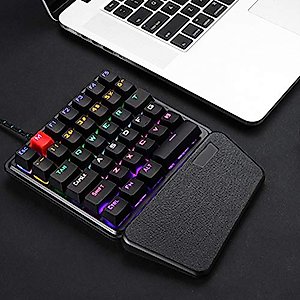 One-Handed Gaming Keyboard, 36 Keys Mechanical Numpad ​with LED Backlit, Gaming Keypad for PC Gamer, Wired USB Numeric Keypad, Portable Mini Number Pad