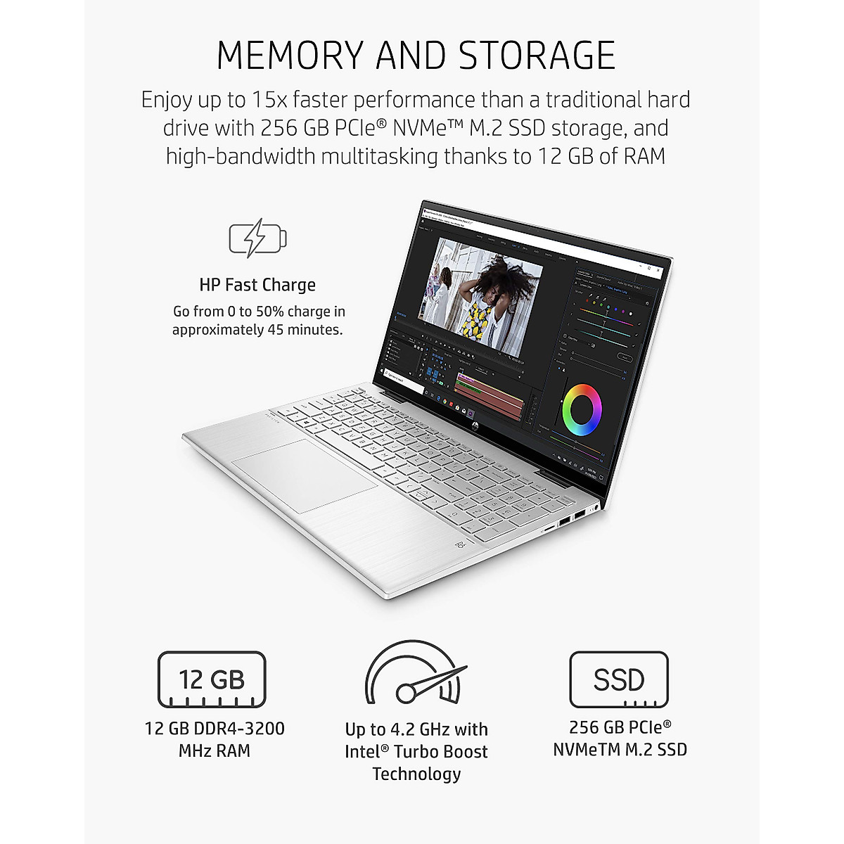 HP Pavilion x360 15.6 inch 2-in-1 Laptop PC, 11th Gen Intel Core i5-1135G7, 12 GB RAM, 256 GB SSD Storage, Full HD IPS Micro-Edge Display, Windows 10 Home, HD Webcam, Audio by B&O (15-er0010nr, 2021)