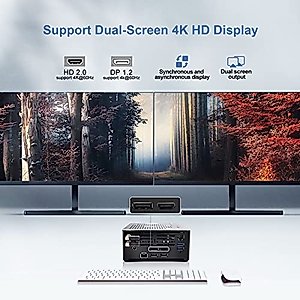 Mini Desktop Computer 9880H i9 Mini PC Windows 11 2*Gigabit Ethernet 16GB RAM 512GB NVME SSD Micro PC with UHD Graphics 630 Support 4K Dual Display WiFi BT4.2 Virtualization Technology UEFI Boot