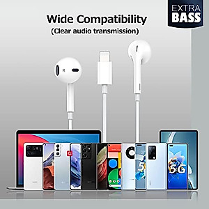 Apple Earbuds, 2 Pack iPhone Wired with Lightning Connector [Apple MFi Certified] Wired Earphones with Microphone Volume Control Music and Calling Headphones for iPhone 14/13/12/11/SE/X/XR/XS/8/7