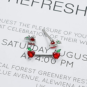 FLOGWE 2Pairs 14G Heart Nipple Ring 316L Surgical Steel Nipple barbells Heart CZ Nipple barbell Ring Body Piercing Jewelry for Women…