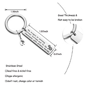 Gzrlyf Mechanic Keychain My Knight in Shining Armor Funny Mechanic Gifts (Keychain)