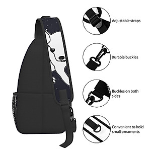 Chihuahua Puppy Chest Bag Shoulder Bag, Funny Animals Sling Backpack Casual Travel Bag for Men and Women