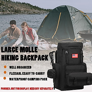 outdoor plus Extra Large Camping Backpack For Men, Hiking Backpacking Backpack, 60 Liter 70l Oversized Rucksack Waterproof