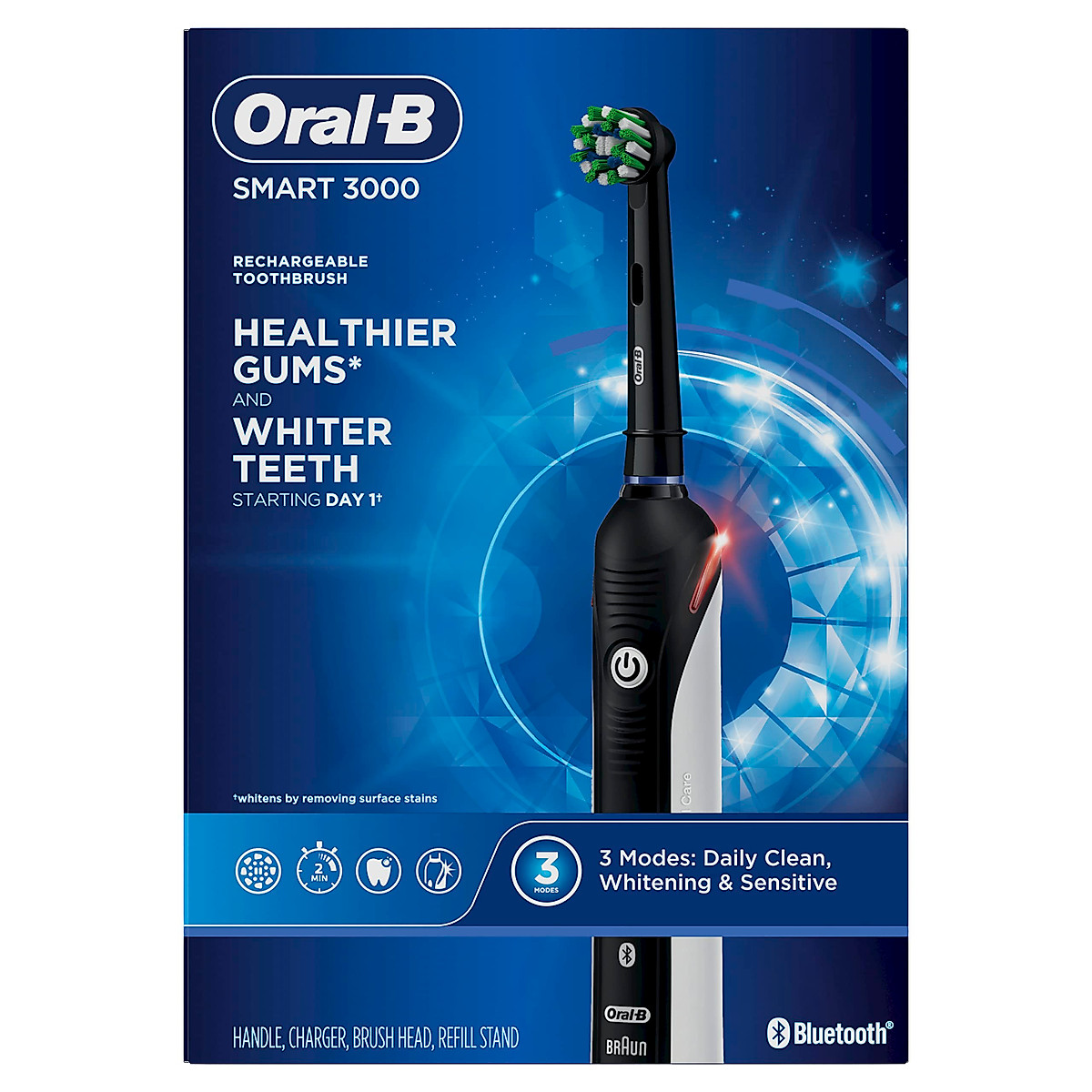 Oral-B Pro 3000 Smartseries Electric Toothbrush with Bluetooth Connectivity, Black Edition