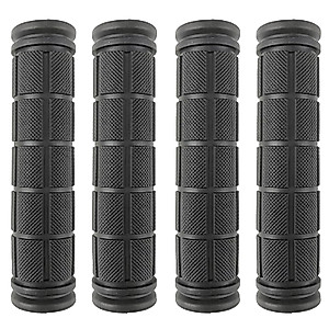 Kasteco 2 Pairs Bicycle Handle Bar Grips Mushroom Grips for BMX/MTB/Road Mountain Bikes, Black