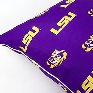College Covers Single Decorative Pillow Pillow, Square, LSU Tigers