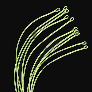 Maxcatch Fishing Braided Leader Loop Connectors 30/50lb for Fly Fishing Line 10PCS (Yellow, 50lb)