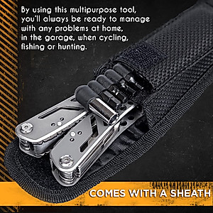 Multitool 24-in-1 with Mini Tools Knife Pliers and 11 Bits - Multi Tool All in One Multi Function Gear for Men Best Multi-tool Kit for Work EDC Camping Backpacking Survival - Great Gift for Men 2238