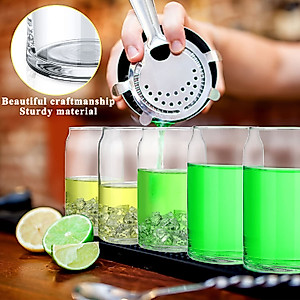 50 Pack Drinking Glasses 16oz Can Shaped Glass Cups Beer Glasses Tumbler Cup Can Shaped Glass Tumbler Iced Coffee Glasses Ideal for Cocktail, Whiskey, Wine, Soda, Clear Water