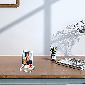 ZIGFRUIT Baseball Card Display Stand Clear Acrylic Sports Graded Card Easel Holders Case Magnetic Frame (1)