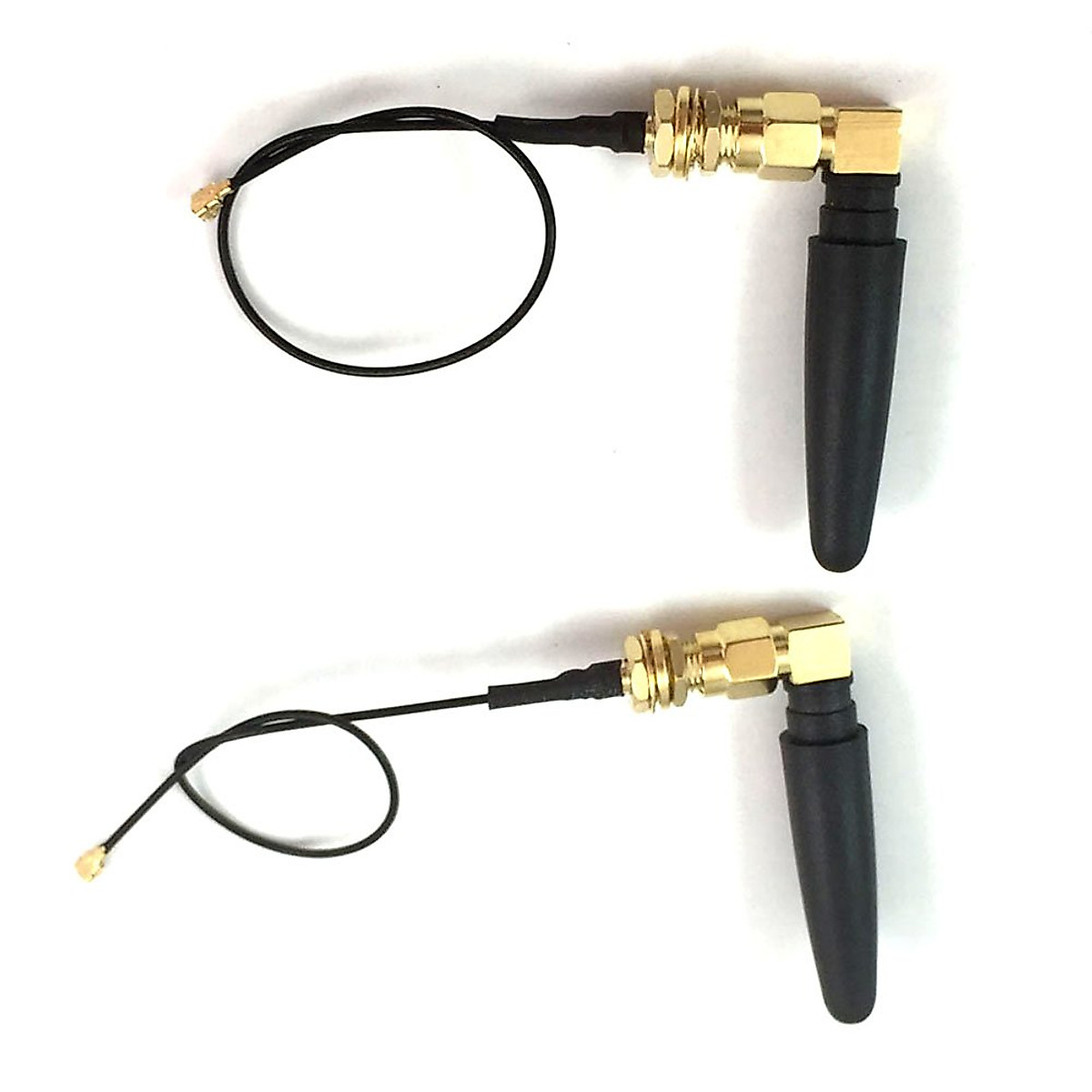 CENXIFJUDZ 2.4ghz 2.4 G WiFi Antenna 2dbi SMA Male (Pin) Connector with Mini PCI U.FL to SMA Female WiFi Pigtail RF1.13 Cable 15cm(Pack of 2)