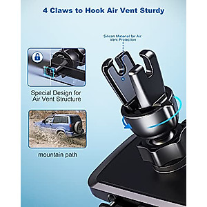 Decvamix Phone Mount for Car [Sturdiness & Flexible Arm] Hands Free Durable Car Phone Holder Mount Big Phone & Thick Case Friendly Dashboard Air Vent Windshield Compatible iPhone Samsung Galaxy Moto